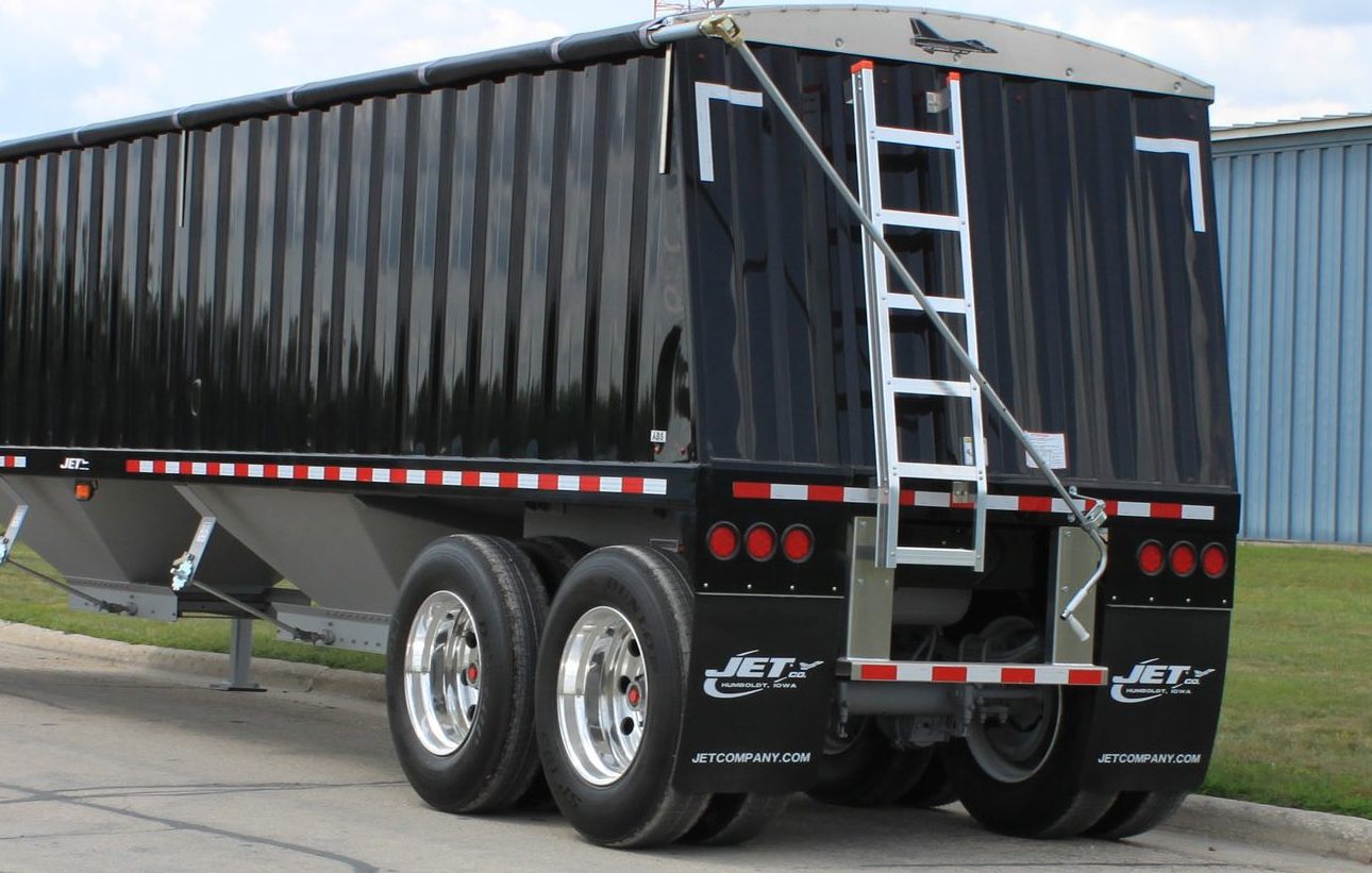 Grain-Hopper-Trailer-Black-Steel - Jet Co Trailers