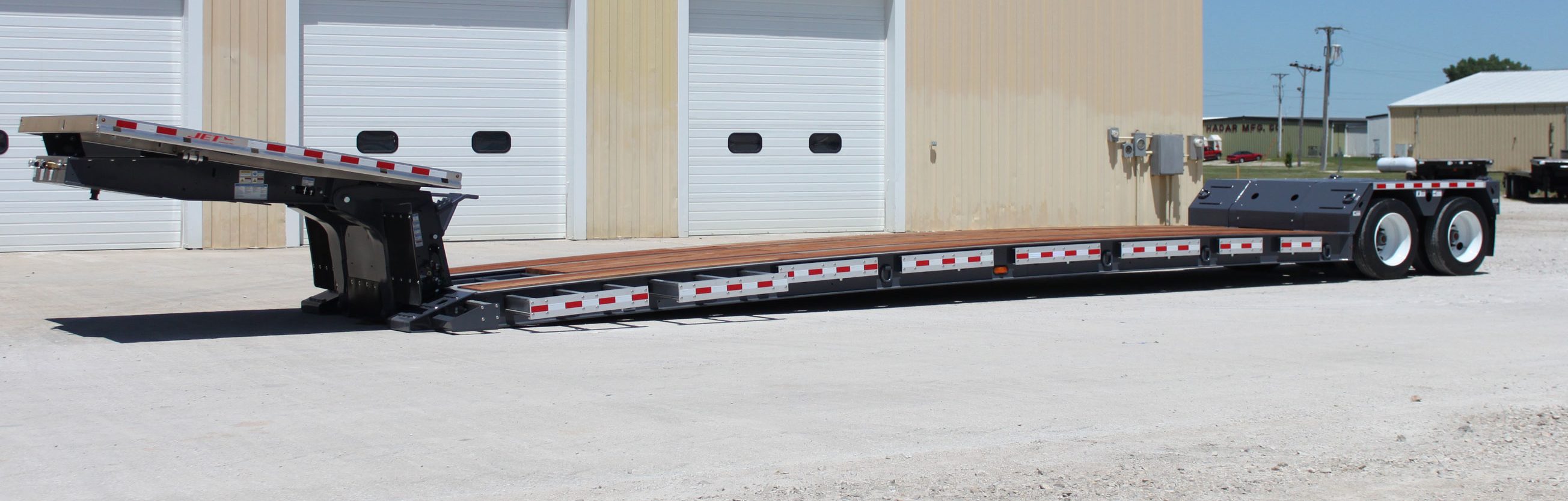 Lowboy-Trailer-Slate-Gray-Tandem-Axle - Jet Co Trailers